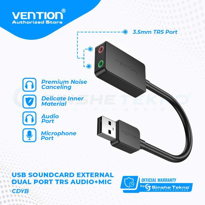Jual Vention Usb Sound Card SoundCard External Aux 3.5mm - CDY Double ...