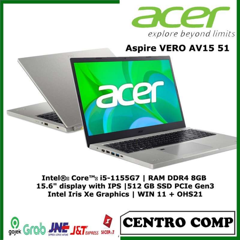 Jual Acer Aspire VERO AV15 51 Core i5-1155G7 8GB 512GB SSD Win11 + OHS ...