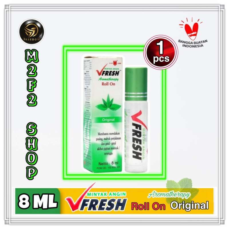 Jual Minyak Angin VFRESH Roll On Original Hijau - 8 ml (Kemasan Satuan ...