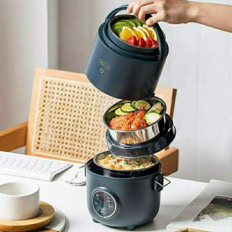 Jual Bear Electric Lunch Box Navy with mini LED display di Seller ...
