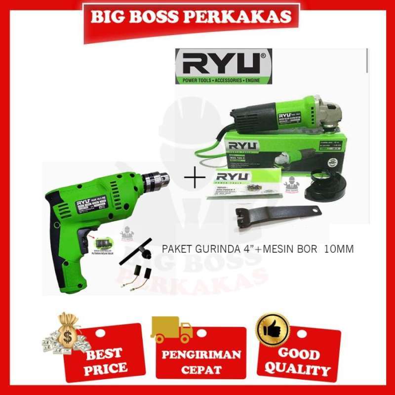 Jual Paket 2 Set Tekiro Ryu Mesin Bor Listrik 10 Mm & Ryu Mesin Gerinda ...