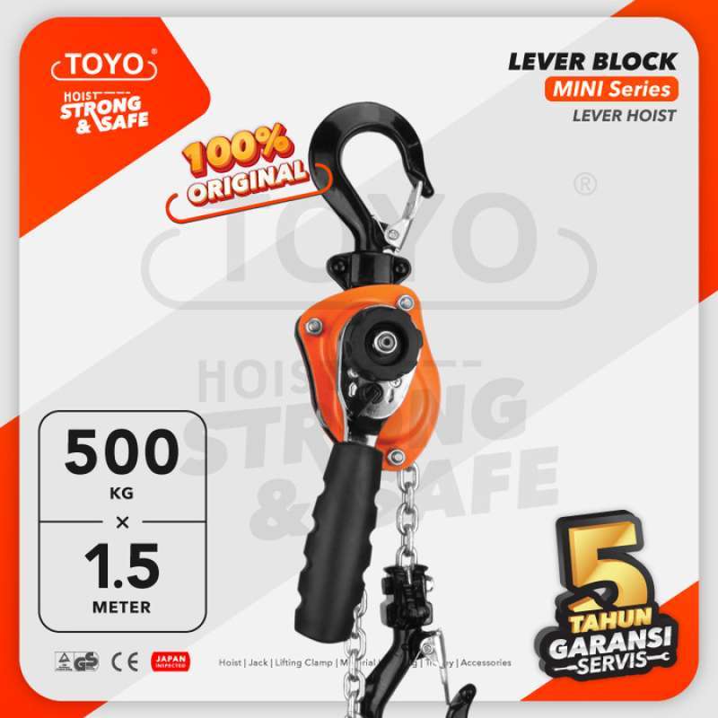 Jual Mini Lever Block / Lever Hoist 500 Kg x 1.5 Meter TOYO di Seller ...
