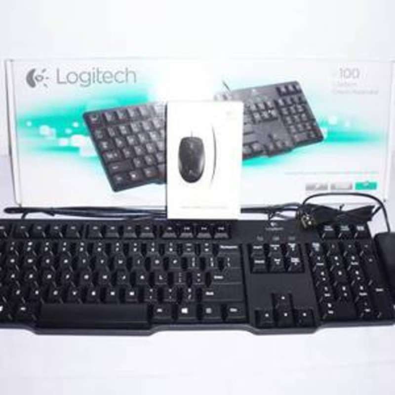 Jual PROMO Paket Keyboard PS2 Logitech K100 + Mouse USB Logitech B100 di Seller Blisini Saja ...