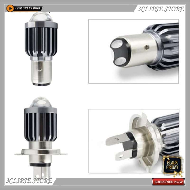 Promo Friendshipletter2.id Lampu Depan Motor Led H4 H6 Ba20d Dual Warn ...