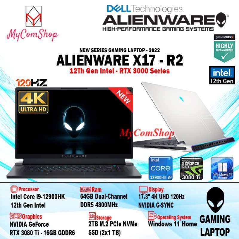 Jual Dell Alienware X17 R2 I9-12900hk 64gb Ram 2tb Ssd Rtx 3080ti 16gb 174k Uhd Di Seller ...