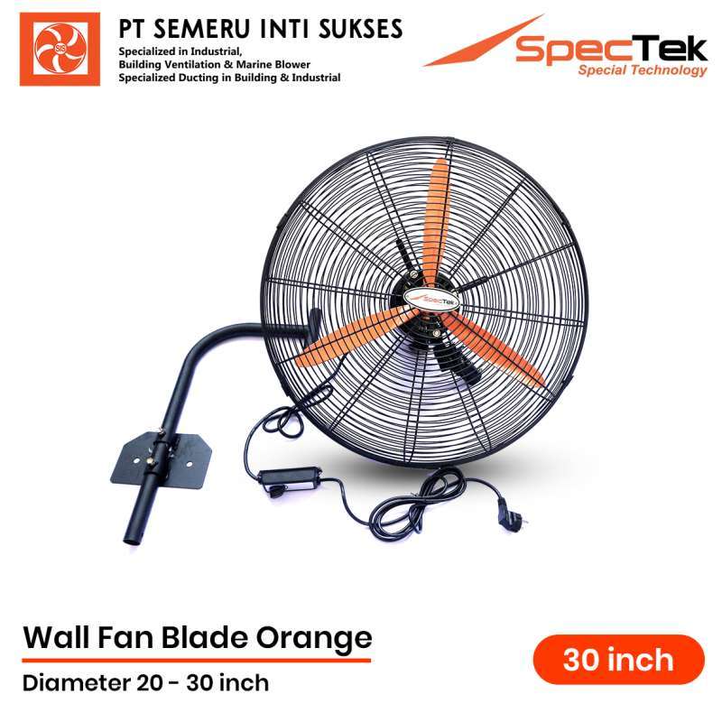Jual SPECTEK Kipas Angin Dinding 30 inch / Wall Fan Besi Blade Orange ...