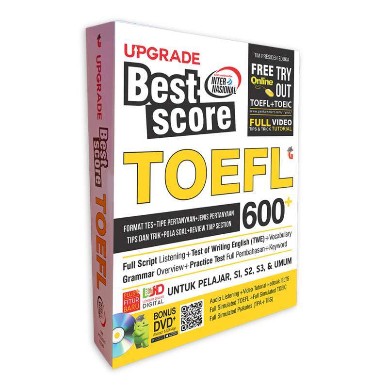 Promo BUKU TOEFL - BUKU TES TOEFL TOEIC - UPGRADE BEST SCORE TOEFL 600 ...