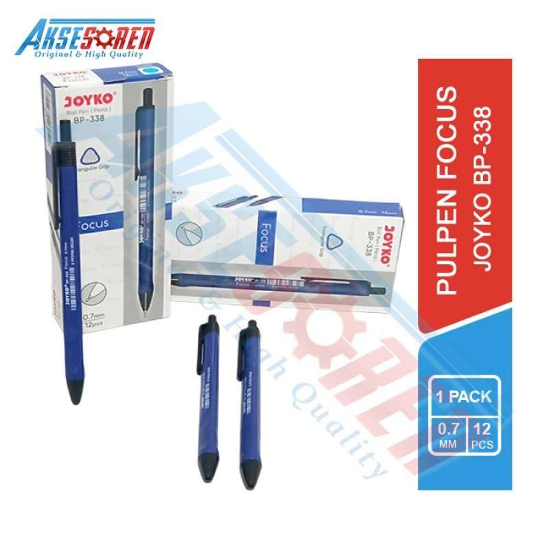 Jual Pulpen Focus Joyko Bp-338 [1 Pack/12 Pcs] / Bolpoin Joyko ...