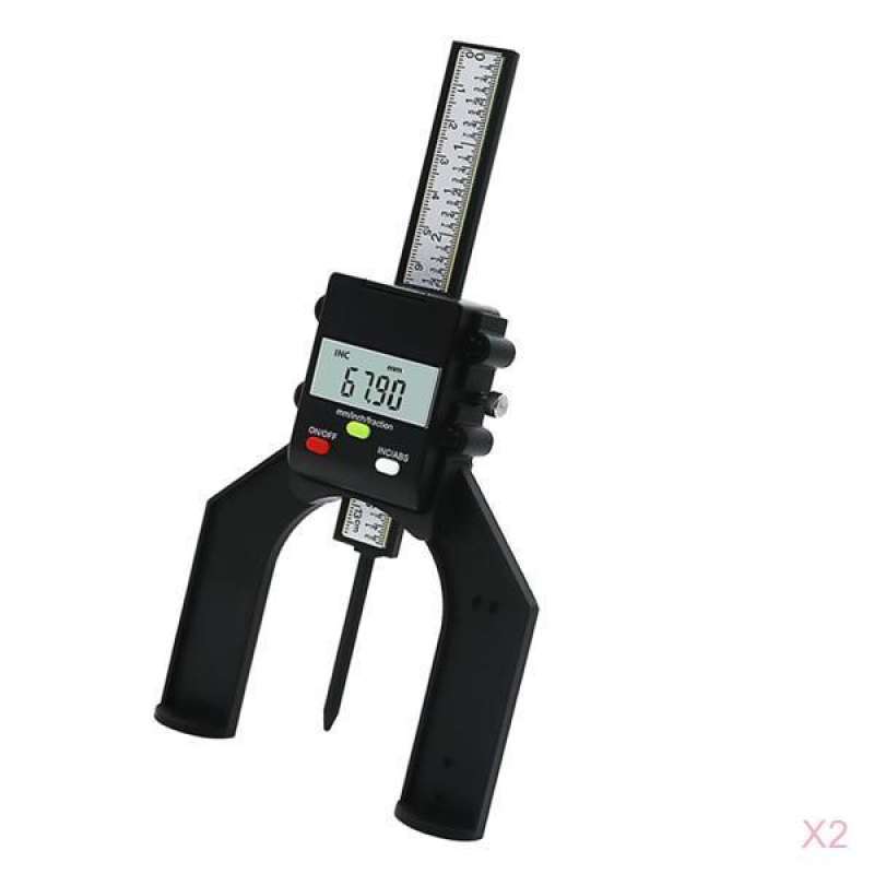 Jual 2x LCD Depth Gauge Indicator Horizontal Vertical Self Standing ...