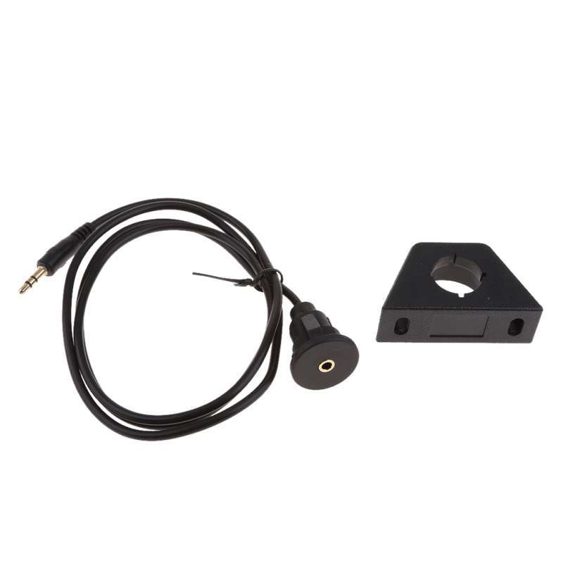 Jual Male to Female 3.5mm AUX Extension Flush Panel Mount Cable for ...