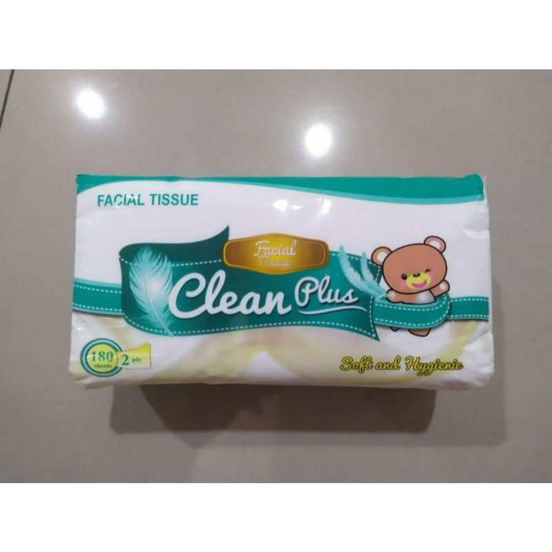 Jual Tissue Facial Clean Plus 180S (Harga Per 1 Pack) di Seller Plastik ...