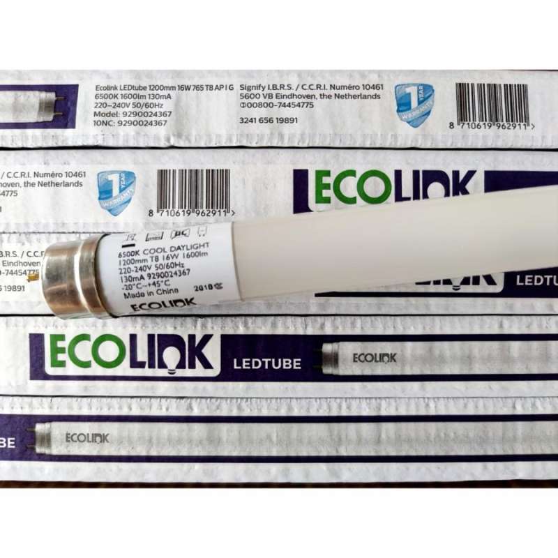 Jual Lampu TL LED Tube T8 16 Watt 16W ECOLINK by PHILIPS 120cm 6500K ...