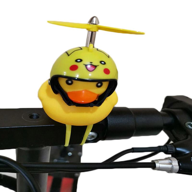 Jual Cartoon Mini Duck with Safety Helmet Bike Bell Light Bicycle ...