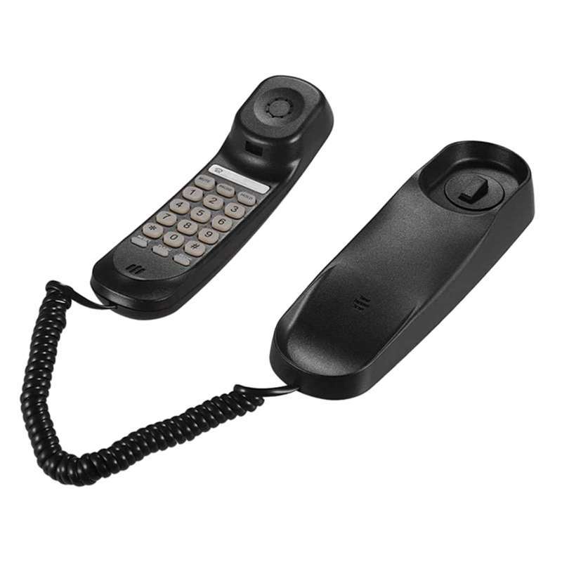 Jual Wall Mount Desktop Corded Fixed Telephone Landline Wired Handset ...