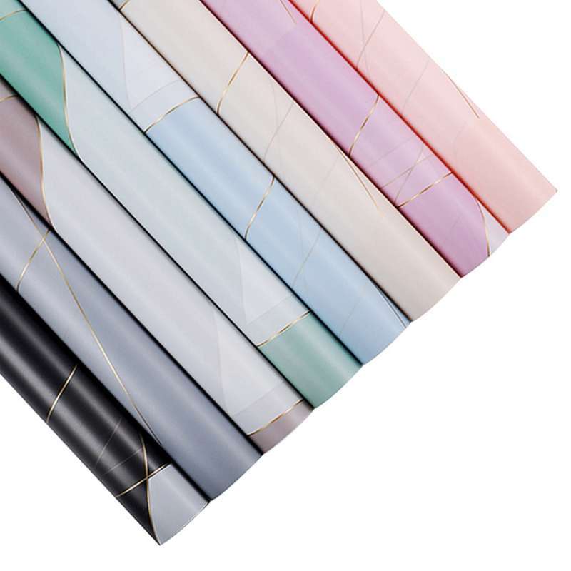 Jual Better Home- 5 Lembar Wrapping Flower Paper Garis Abstrak ...