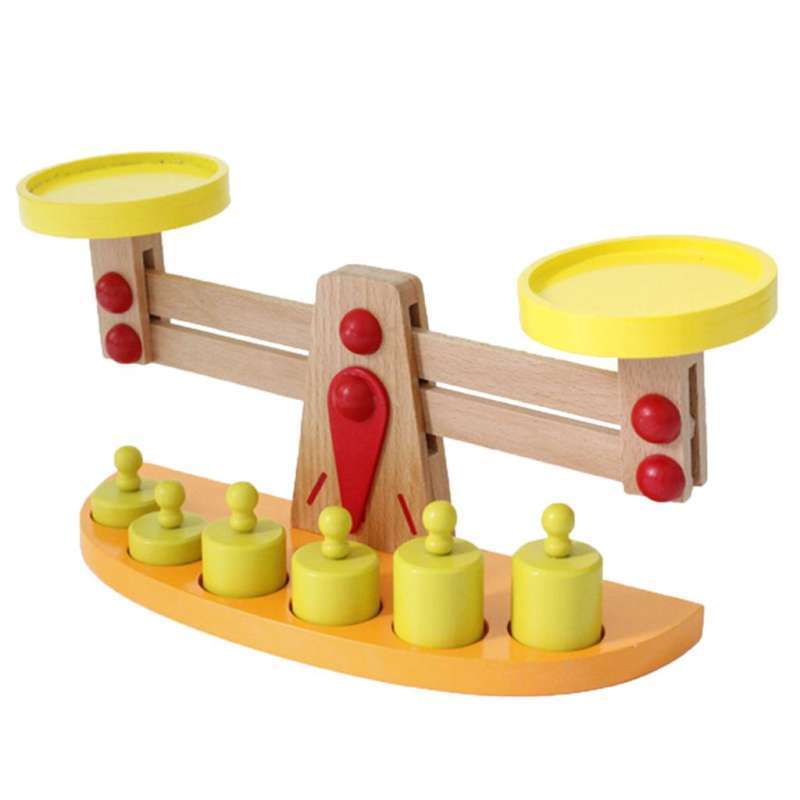 Jual 2 Set Wooden Balance Weighing Scale Preschool Education Learning ...