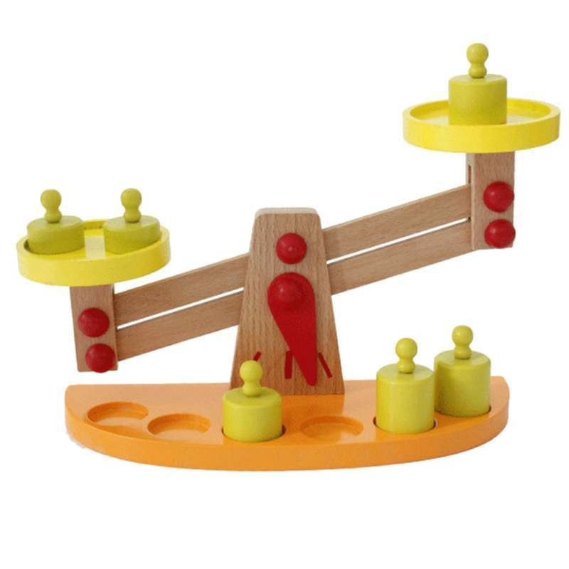 Jual 2 Set Wooden Balance Weighing Scale Preschool Education Learning ...