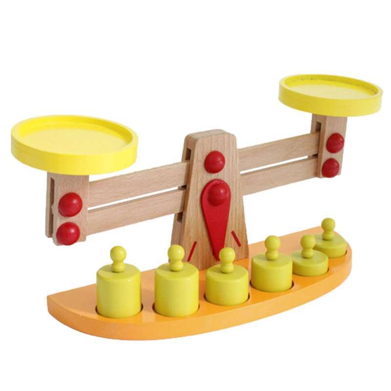 Jual 2 Set Wooden Balance Weighing Scale Preschool Education Learning ...