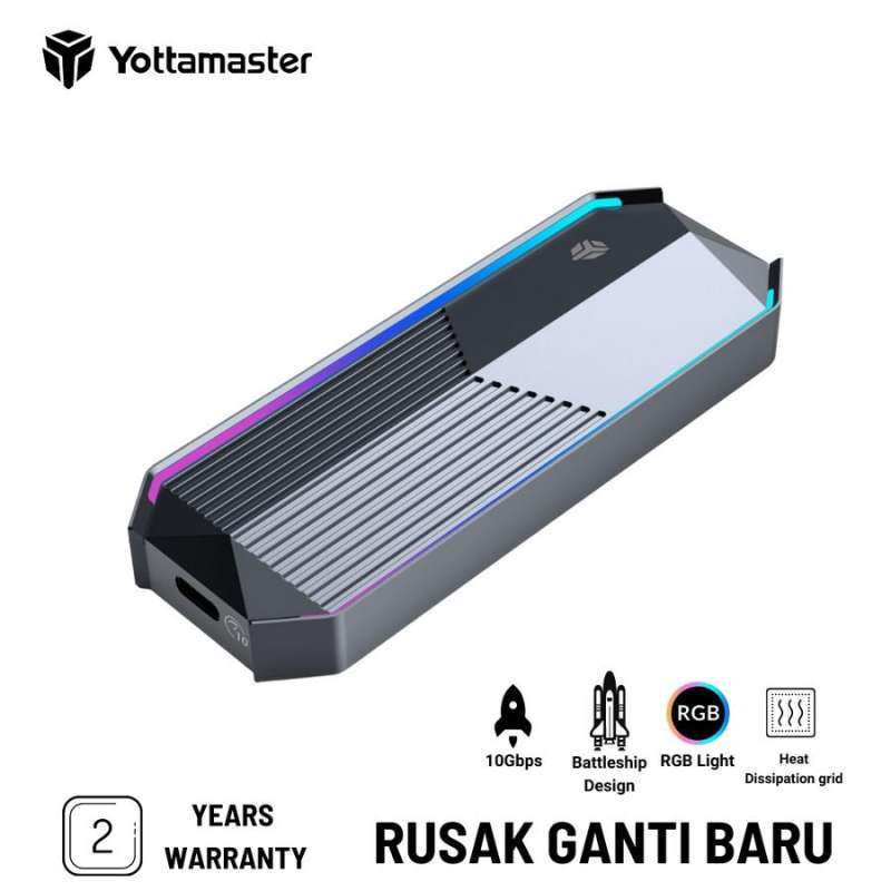 Jual Yottamaster Y Warrior M.2 NVMe RGB SSD Enclosure ( WA1-C3 ) di ...