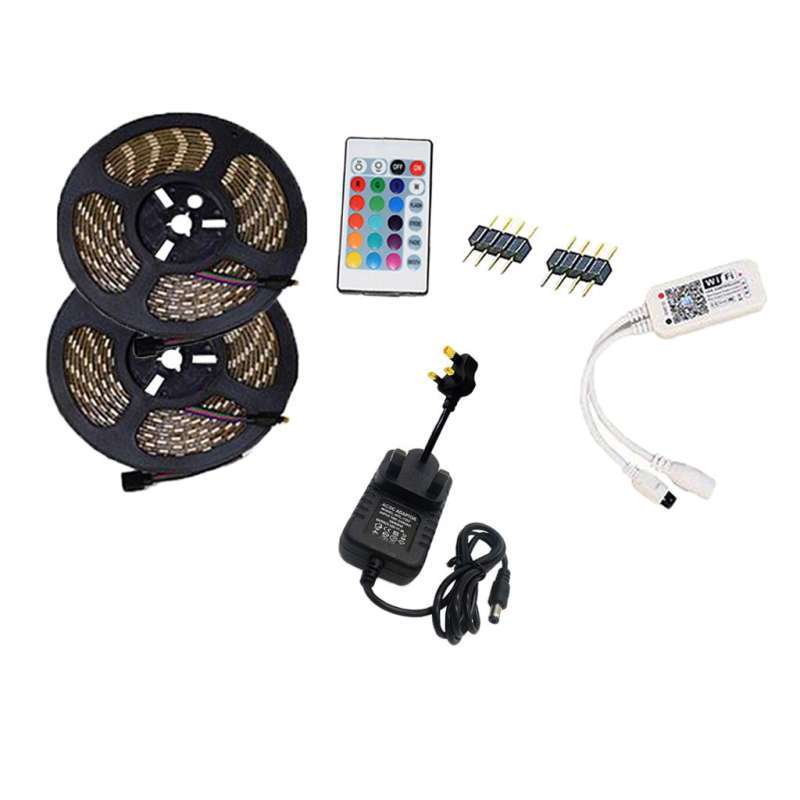 Jual LED Strip Lights 12V Power Supply with 24 Key Remote for Bedroom ...
