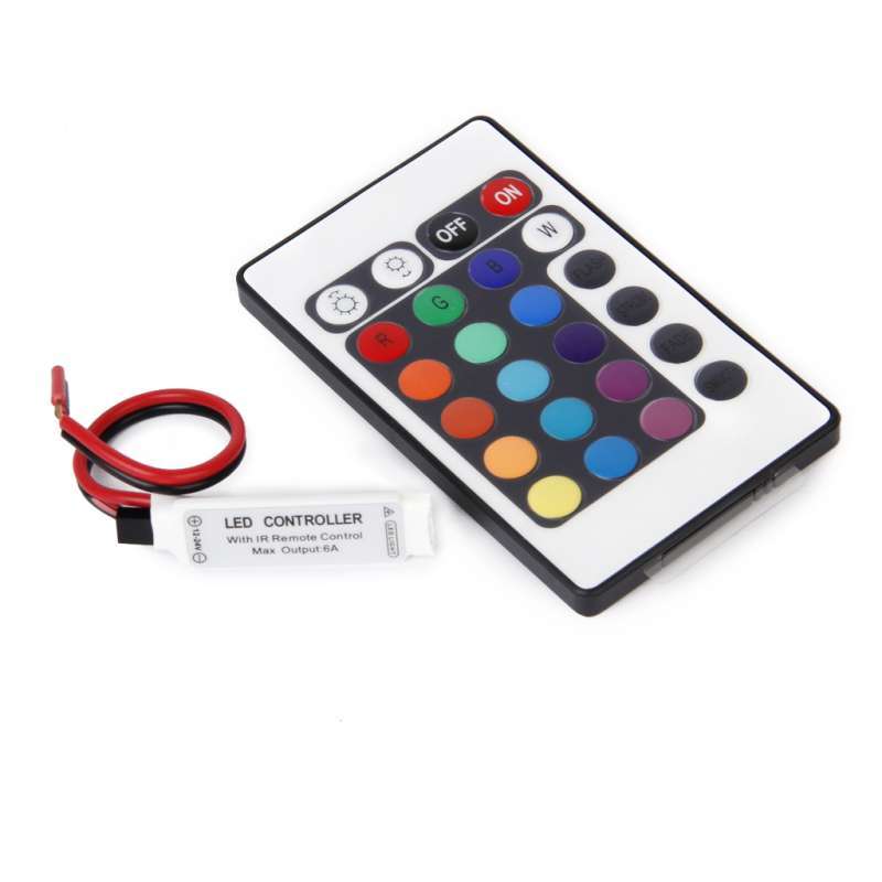Jual 24 Keys Ultrathin IR Remote Controller for 3528 5050 RGB SMD LED ...