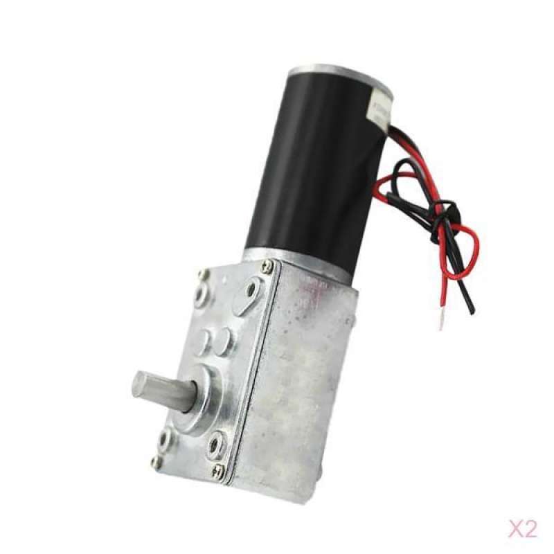 Jual 2x Gear Reducer Geared Motor DC Motor Speed Reduce Turbine 12V ...