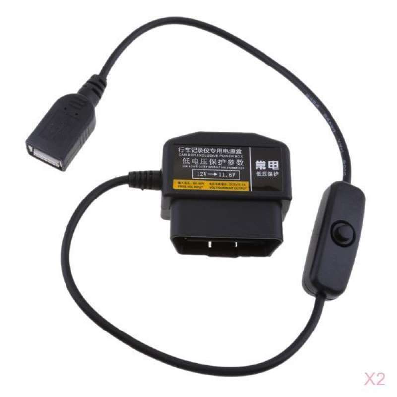Jual 2x Portable Car Dash Cam Dvr Hardwire Kit 5v Usb Female Adapter ...