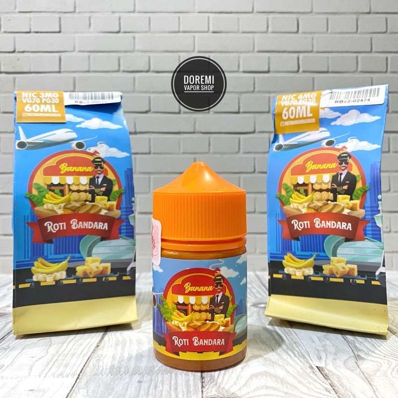 Jual [ Free Base ] - Roti Bandara V3 Mocha Banana 60ml Cukai 2022 - 3mg ...