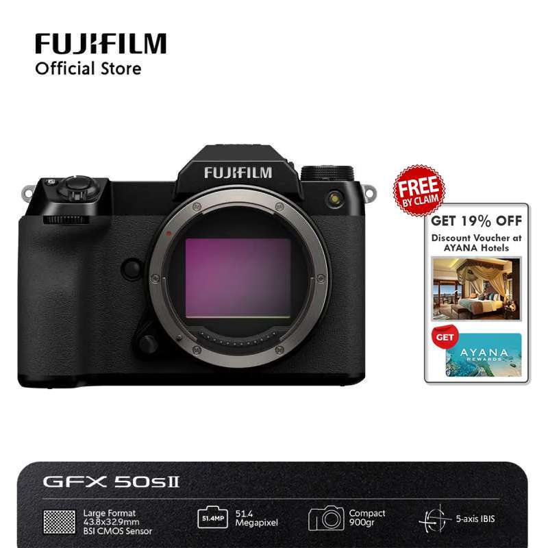 Promo Fujifilm GFX50s II Body Only Mirrorless Medium Format GFX 50S II - Body Only Diskon 7% di ...