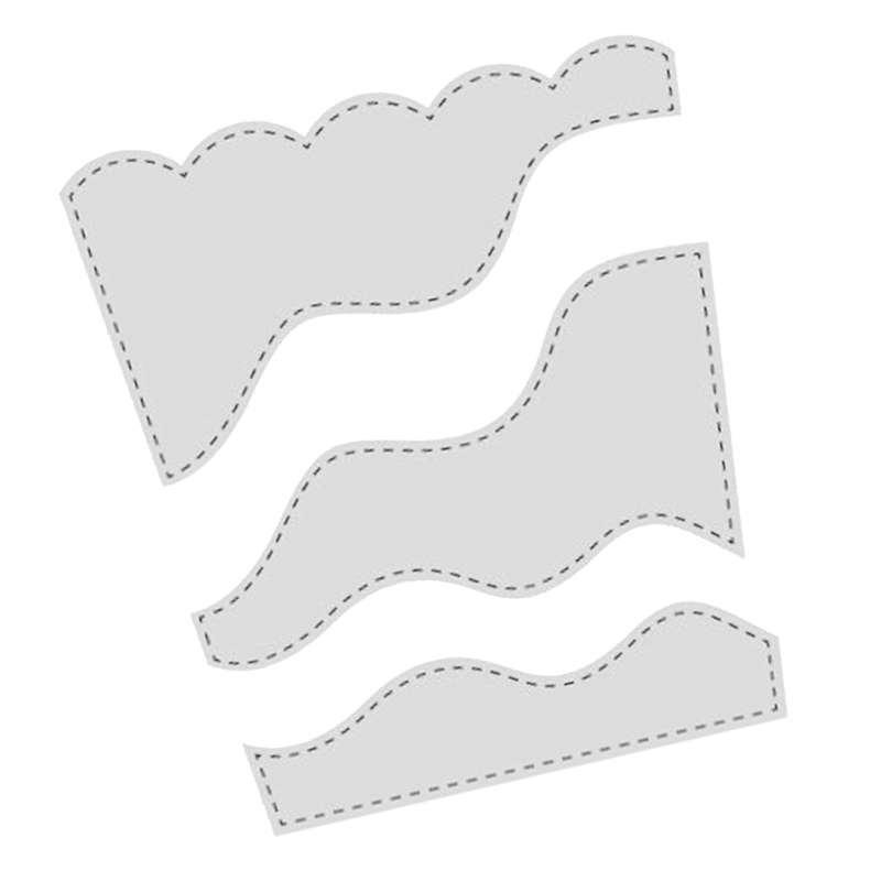 Jual Acrylic Quilting Template Patchwork Ruler, Multifunctional Wave ...