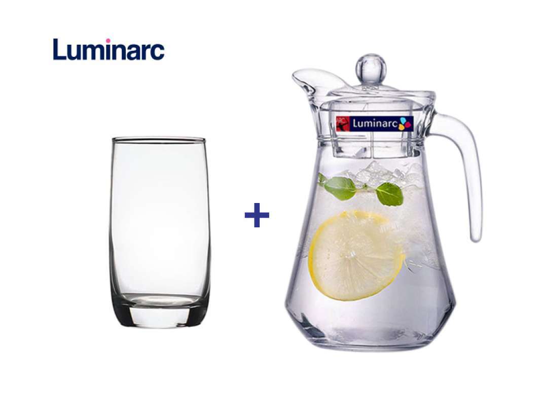 Jual Luminarc Vigne Tumbler 33 Cl Gelas Minum [6 pcs] & Luminarc Teko ...