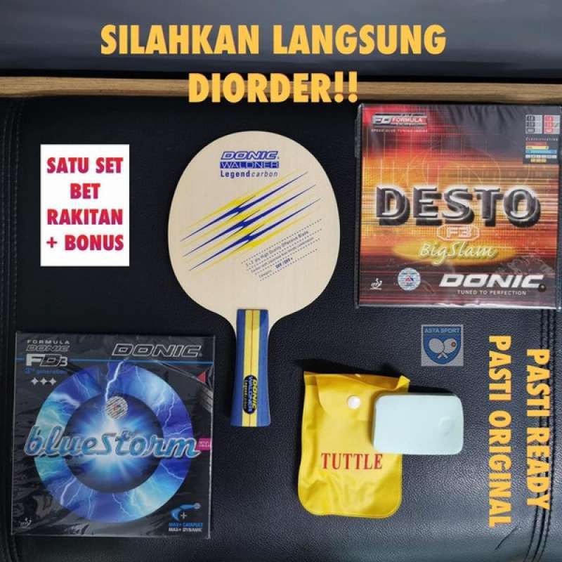Jual Saleprice Bat Donic Waldner Legend Plus Karet Donic Serang Lengkap Set di Seller LuRiggert ...