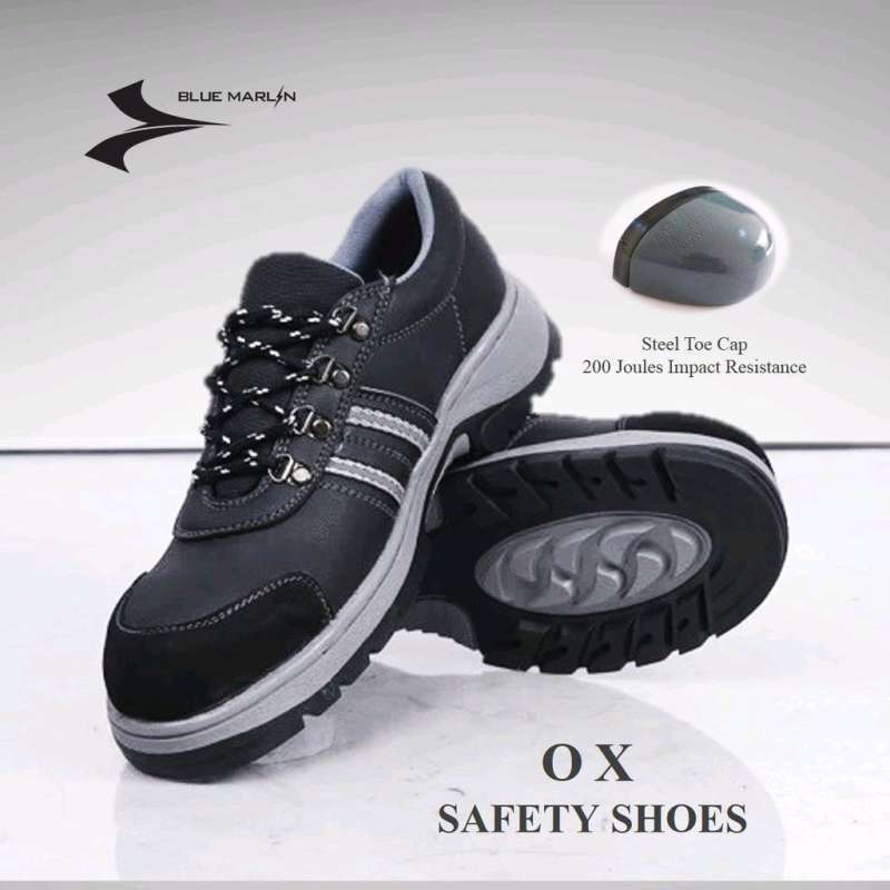 Promo Sepatu Safety Boots Blue Marlin Ox Original Steel Toe Cap (ada ...