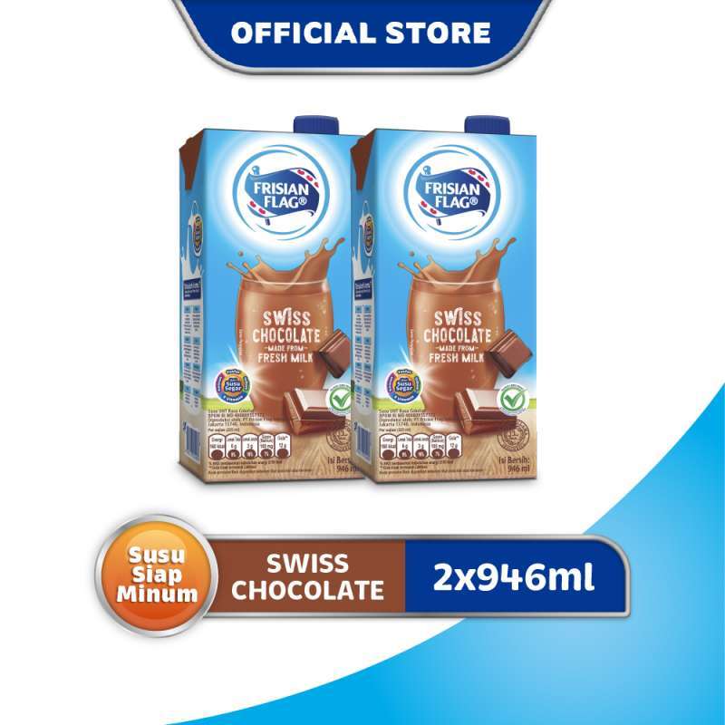 Jual Frisian Flag Purefarm Swiss Chocolate Susu Uht [946 Ml] X 2 Pcs Di Seller Frisian Flag ...