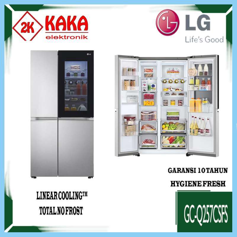 Jual LG GC-Q257CSFS KULKAS LG SIDE BY SIDE INSTA VIEW INVERTER GCQ257CSFS KULKAS LG GC-Q257CSFS ...