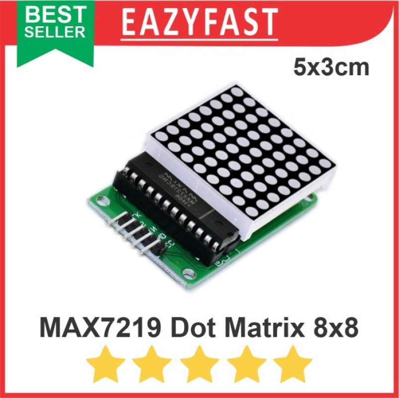 Jual Module Led Dot Matrix 8 X 8 X 1 Display With Max7219 For Arduino