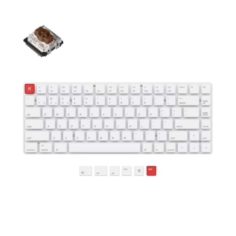 Jual Keychron K3 All WHITE Non-Backlight Ultra-Slim Wireless Mechanical ...