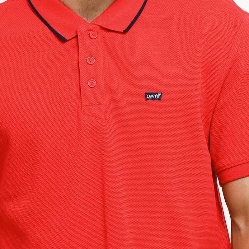Jual Levi's Blrmtchunky Pique Polo Slant Placket Flame Scarlet (81756 ...
