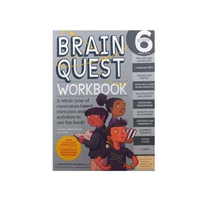 Promo Original Brain Quest Workbook Grade 6 Ages 11 - 12 Buku Cerita ...