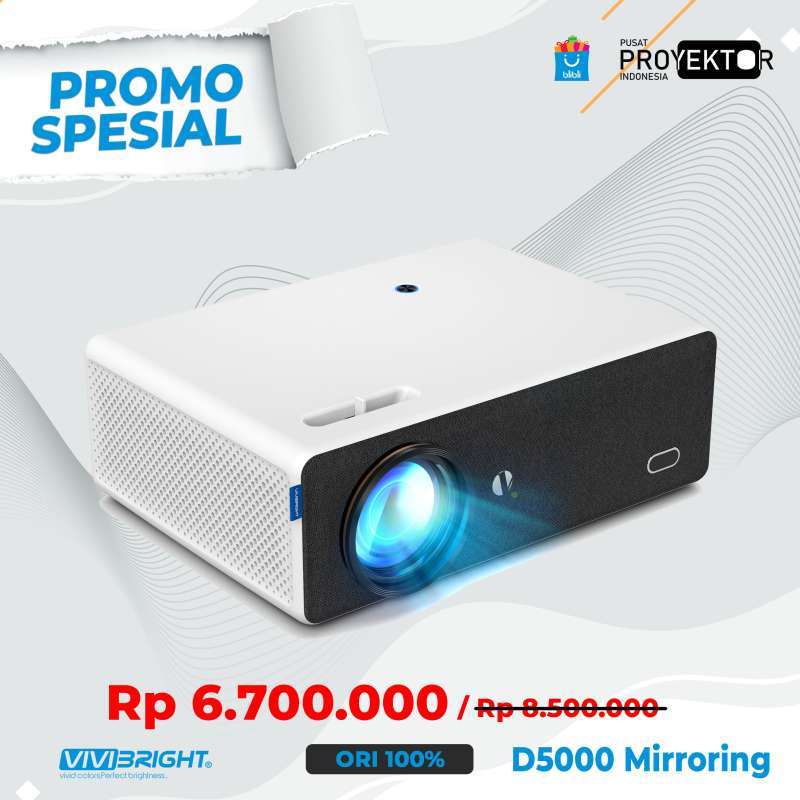 Jual PROMO Proyektor D5000 Mirroring Vivibright | Full HD Projector ...