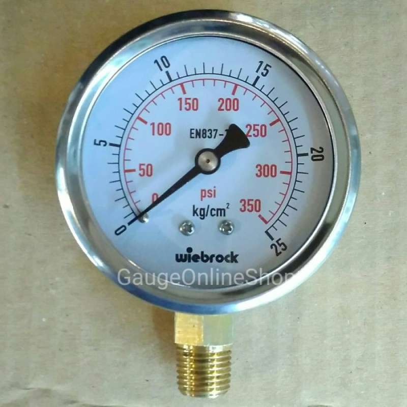 Jual Pressure Gauge Model Raket 2 1/2 X 25 Kg/Cm2 Ss Brass Wiebrock di Seller JIHAN - Wanajaya ...