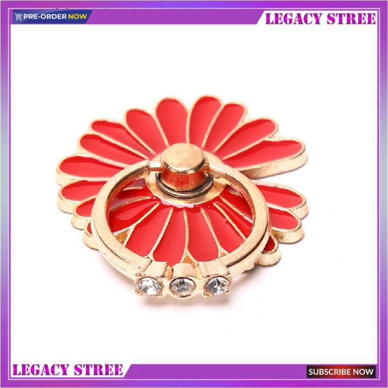 Jual Metal Finger Ring Smartphone Flowers Support Telephone-P di Seller ...