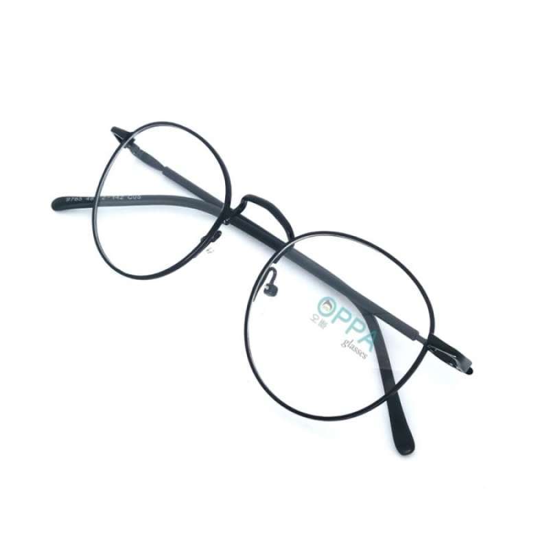Promo Frame Kacamata Korea Pria Wanita OPPA OP02 FBL Hitam Bulat ...