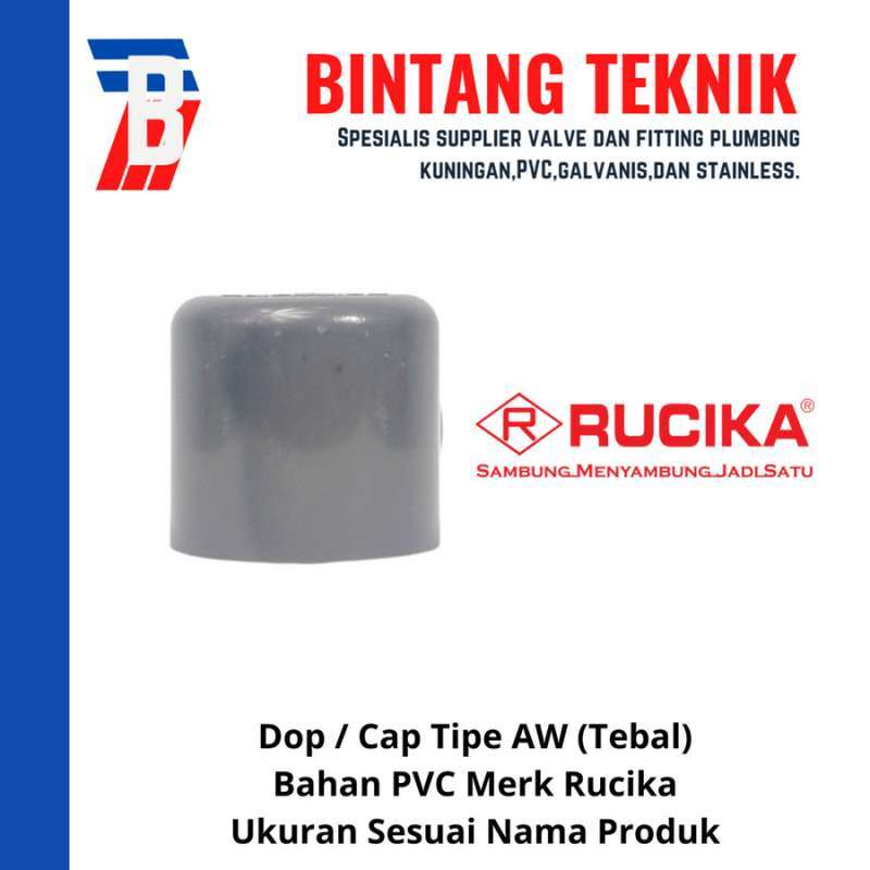 Jual Dop / Cap Pvc Rucika 1 1/2 Inch Aw (tebal) Di Seller Toko Bintang ...