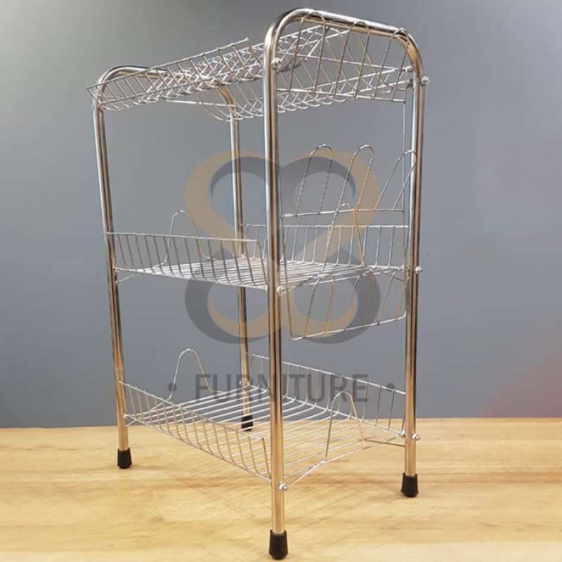 Jual RAK / RAK PIRING SUSUN 3 / RAK PIRING STAINLESS di Seller Susilo ...
