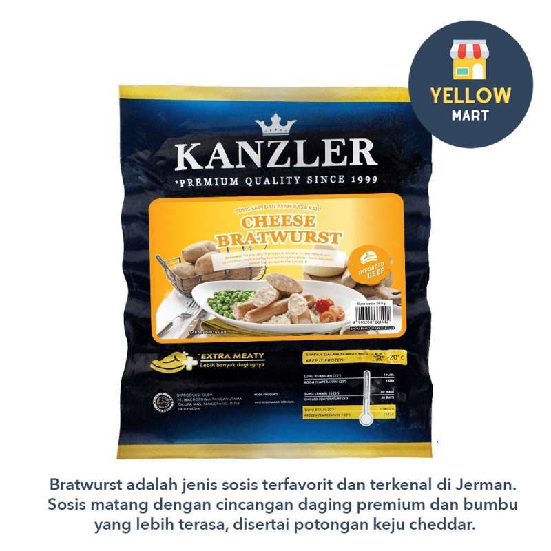 Jual Kanzler Aneka Sosis Variasi Bockwurst/blackpepper/bratwurst/cheese ...