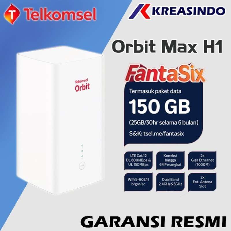 Jual Telkomsel Orbit Max H1 Bonus Data Kuota Huawei B826 Modem Router ...