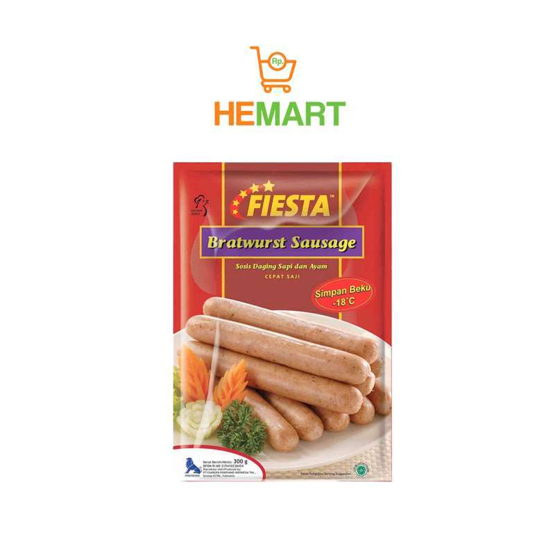 Jual Sosis Sapi Fiesta bratwurst (300gr), Bandung di Seller Hemart ...