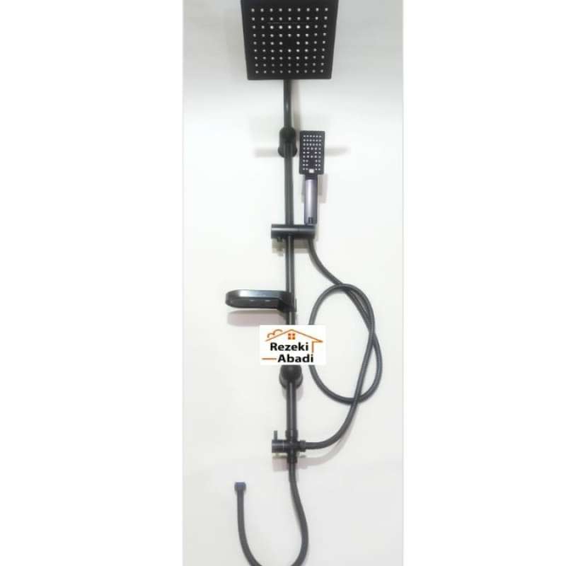 Jual Shower Tiang Set Black Series - Shower Mandi warna HITAM di Seller ...