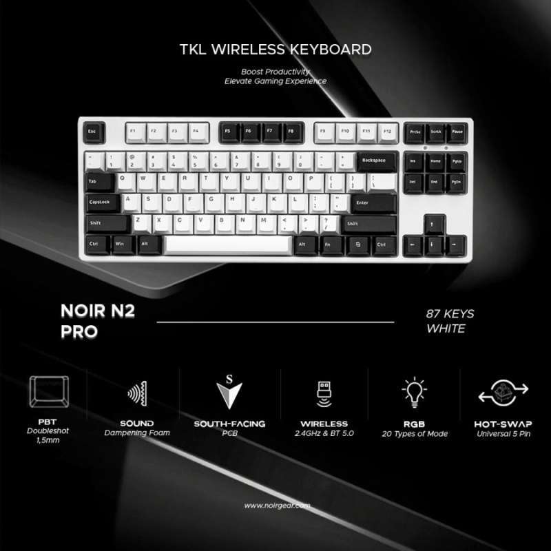 Jual Noir N2 Pro - Tkl Layout Southfacing Hot-swap Rgb - Gaming ...